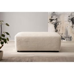 Home Affaire Hocker &raquo;BAKELS, Polsterhocker in Cord oder Boucle-Stoff&laquo; zur Serie BAKELS, Hocker stellbar zum Schlafsofa (Krokodilverbinder) beige B/H/T