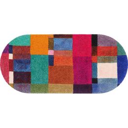 wash+dry by Kleen-Tex Teppich &raquo;Mosaique&laquo; rechteckig 9 mm H&ouml;he bunt Polyamid B : 70cm 1 Stk., 9mm, L: 150cm