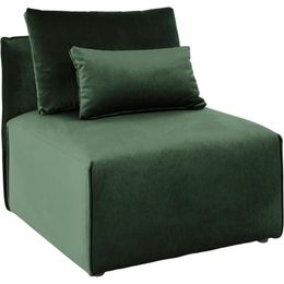 OTTO home Sessel &raquo;N&ouml;re&laquo; Modul - zum Zusammenstellen; in vielen Bezugsqualit&auml;ten und Farben gr&uuml;n Samtoptik (100% Polyester);Struktur (100% 