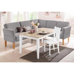 OTTO home Eckbank &raquo;Fehmarn&laquo; wahlweise langer Schenkel links oder rechts grau Strukturstoff (Zusammensetzung: 100% Polyester) B/H/T: 255cm x 98cm x 