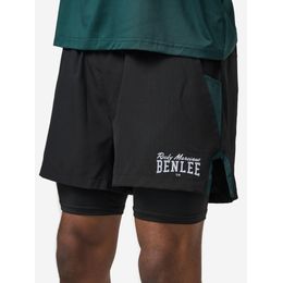 BEN LEE Benlee Sportshorts 'Knapton' Herren Gr&ouml;&szlig;e XL gr&uuml;n / schwarz / wei&szlig;