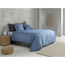 ZO HOME Bettw&auml;sche &raquo;Zohome Baumwolle Mako-Satin Bettw&auml;sche Satinado&laquo; 1 Stk. Bettw&auml;sche aus 100% Baumwolle, hochwertige Mako-Satin, ab 135x200 cm. blau