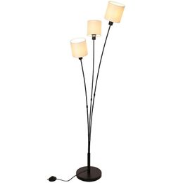 OTTO home Stehlampe &raquo;Avveline - Textilschirm Stehleuchte&laquo; E14 1 Stk. H. 150 cm, 3-flammig, Stoffschirm &Oslash; 12 x 11,5 cm, Fassung E14 schwarz 3, &Oslash; 12cm H