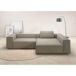 Home Affaire Ecksofa &raquo;Watertown, moderne XXL L-Form, 306 cm breit&laquo; Komfortabel mit tiefer Sitzfl&auml;che &ndash; ideal f&uuml;r gro&szlig;e Wohnr&auml;ume grau 100% Polyester B