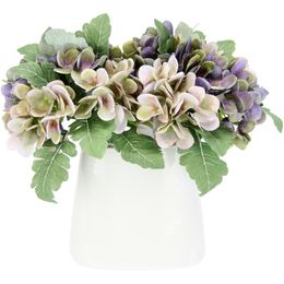 OTTO home Kunstblume &raquo;Hortensienbusch&laquo; In Keramikvase lila Keramik, Kunststoff, Polyester B/H/L: 30cm x 30cm