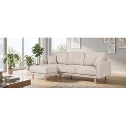 OTTO home Ecksofa &raquo;TRIPLO optionale Schlafsofa mit Bettkasten, Ma&szlig;e B/T/H: 234/164/89 cm&laquo; L-Form wahlweise mit Bettfunktion - Liegefl&auml;che 132x210 cm 