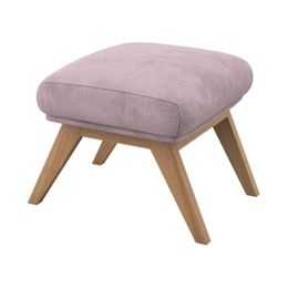 FLEXLUX Polsterhocker &raquo;Adria&laquo; Fu&szlig; Eiche, Fu&szlig;hocker f&uuml;r Ohrensessel lila 85% Polyester/15%Polyamide B/H/T: 54cm x 41cm x 41cm, Struktur