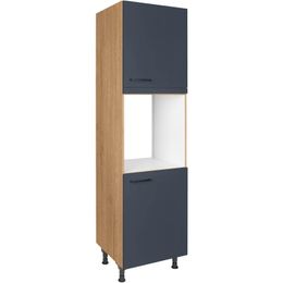 Nobilia Herdumbauschrank &raquo;"Easytouch", Ausrichtung w&auml;hlbar, mit zwei zus&auml;tzlichen T&uuml;ren,&laquo; vormontiert, Breite/H&ouml;he: 60/167,8 cm blau B/H/T: 60cm x 