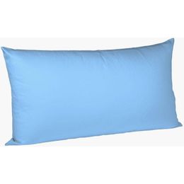 Fleuresse Kissenbezug &raquo;Colours Mako Satin, 100% Baumwolle, mit Rei&szlig;verschluss&laquo; Mako Satin, gl&auml;nzend, glatt, Premium Qualit&auml;t blau Mako-Satin, Mako-