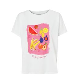 TATUUM T-Shirt 'Nils 1' Damen Gr&ouml;&szlig;e L gelb / hellpink / rot / wei&szlig;