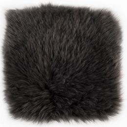 LUXOR living Stuhlkissen &raquo;Sitzauflage Lammfell&laquo; ungepolstert, rund oder eckig, echtes Lammfell, auch als 4er Set schwarz Lammfell B/L: 34cm x 34cm, 4 