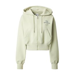 Nike Sportswear Zip-Up Hoodie 'PHNX FLC' female size L Anthracite / Light green / White