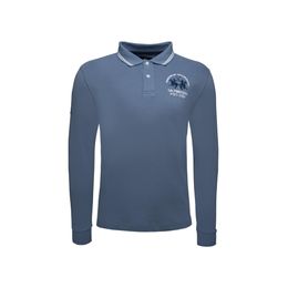 La Martina Shirt 'XMP307' male size S Light blue / White