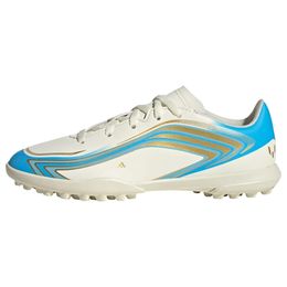 Adidas Performance Fu&szlig;ballschuh 'F50 Messi Club' Jungen Gr&ouml;&szlig;e 31.5 creme / azur / gold