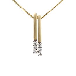 Firetti Damen Kettenanh&auml;nger &raquo;Schmuck Geschenk Gold 333 Halsschmuck Anh&auml;nger f&uuml;r Halskette&laquo; mit Brillanten gold 0,1 P2 = erkennbare Einschl&uuml;sse, 