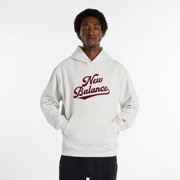 New Balance Sweatshirt Herren Gr&ouml;&szlig;e L hellgrau / dunkelrot