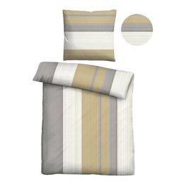 Bettw&auml;sche &raquo;0360443&laquo; 2 Stk. absolut flauschig, weich + wohlig warm, 100% Polyester, Rei&szlig;verschluss braun Fleece, Obermaterial: 100% Polyester B/L: 