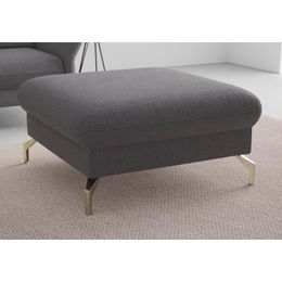 Sit & More sit&more Hocker &raquo;Fashion&laquo; inklusive Federkern, mit satinierten Nickelf&uuml;&szlig;en braun B/H/T: 89cm x 45cm x 89cm, Chenille,mit Federkern