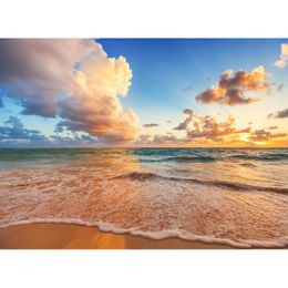 papermoon Fototapete &raquo;Caribbean Beach&laquo; glatt bunt Vlies B/L: 1,5m x 1,11m, Bahnen: 7 Stk.