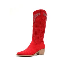Salinyang Cowboy Boots female size 36 Red / Silver