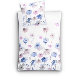 Kleine Wolke Bettw&auml;sche &raquo;Svea&laquo; 2 Stk. mit floralem Print bunt Mako-Satin, Obermaterial: 100% Baumwolle B/L: 135cm x 200cm, 1 Stk., 1 Stk., Mako-Satin, B/L: 80cm x 