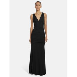 Nicowa Maxikleid 'LUCEWO', aus schimmerndem Lam&eacute;-Jersey, Model tr&auml;gt Gr&ouml;&szlig;e 34 Damen Gr&ouml;&szlig;e 36 schwarz Sommerkleid