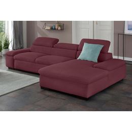 OTTO home Ecksofa &raquo;Alberto L-Form&laquo; mit Kopfteilverstellung, wahlweise mit Schlaffunktion lila 90% Polyester, 10% Polyamid;Luxus-Microfaser ALTARA 
