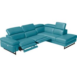 Egoitaliano Ecksofa &raquo;Candice, elegant, edel und bequem, erstklassiger Sitzkomfort, L-Form&laquo; inkl. 2 elektrischer Relaxfunktionen, Bedienung &uuml;ber Taste an Armlehne 
