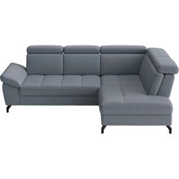 Sit & More sit&more Ecksofa &raquo;Vanity L-Form, B: 254 cm, Leder&laquo; Inkl.Sitz-,Kopf-und Armteilverstellung B/H/T: 254cm x 84cm x 197cm, NaturLEDER Stoff, Ottomane 