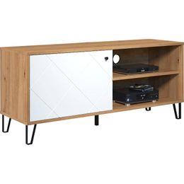 Home Affaire Lowboard &raquo;Tarragona TV-Kommode&laquo; TV-Unterteil mit 1 T&uuml;r & 2 F&auml;chern - (B/T/H) 123/40/56 cm braun B/H/T: 123cm x 56cm x 40cm, 1 Stk.