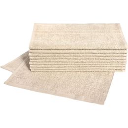 Dyckhoff Gaestehandtuecher &raquo;Kristall&laquo; mit Bord&uuml;ren beige Frottier, Obermaterial: 100% Baumwolle B/L: 30cmx50cm, 10 Stk., Frottier