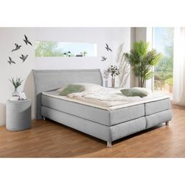 Home Affaire Boxspringbett &raquo;"Coloma" erh&auml;ltlich in H2, H3 oder H4 inkl. Topper&laquo; in H2, H3 oder H4 erh&auml;ltlich grau Strukturstoff H2, Liegefl&auml;che B/L: 