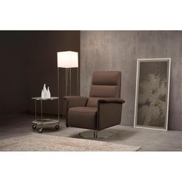 Egoitaliano Sessel &raquo;Kelly Designsessel, Clubsessel & Relaxsessel, bequem, zeitlos elegant&laquo; drehbar, manuelle Relaxfunktion mit Push-Back-Mechanismus braun Leder &raquo;