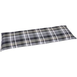 GO-DE Bankauflage &raquo;3-Sitzer&laquo; 148x48 cm grau Polyester, Polyurethan B/H/T: 148cm x 6cm x 48cm, Karo