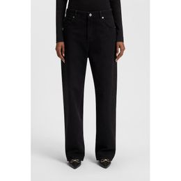 Hugo Damen Hugo 5-Pocket-Jeans &raquo;Leni&laquo; Loose Fit Baggy Jeans Wide Leg Low to Mid Waist schwarz 25, L&auml;nge 32