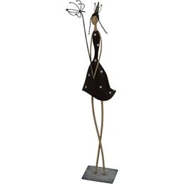 AM Design Dekofigur &raquo;Blumenfee aus Metall&laquo; in Handarbeit gefertigt braun Metall B/H/T: 13,97cm x 69,85cm