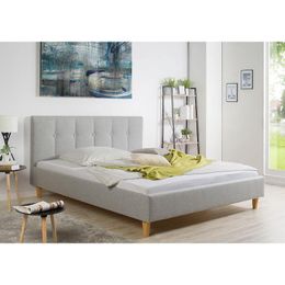 Maintal Polsterbett &raquo;Leesburg&laquo; Bettseiten zerlegt, ohne Bettkasten grau Liegefl&auml;che L&auml;nge B: 200cm x 200cm, Struktur (100% Polyester) Einlegerahmen/ohne 