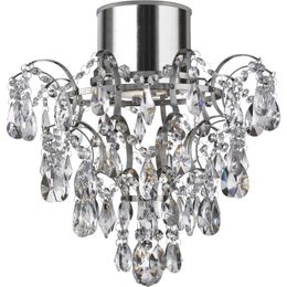 Searchlight Deckenleuchte &raquo;Belle Chandelier - Chrome Metal & Clear Crystal&laquo; GU10 1 Stk. silber 1, &Oslash; 36cm H: 38cm, 1 Stk.