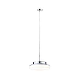 Paulmann LED Pendelleuchte &raquo;Selection Bathroom Luena IP44 11,5W 3000K Chrom 230V Glas/Metall&laquo; Warmwei&szlig; silber 1, &Oslash; 25cm H: 150cm