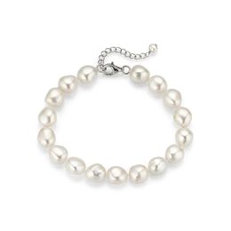 Firetti Damen Perlenarmband &raquo;Schmuck Geschenk Armschmuck Armkette Perle&laquo; Made in Germany - mit S&uuml;&szlig;wasserzuchtperle bunt 21,5cm, Perlen Seide Silber 