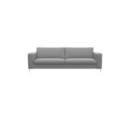 FLEXLUX 3-Sitzer &raquo;Fiore, super Sitzkomfort durch Kaltschaum im Sitz&laquo; breite Armlehnen, F&uuml;&szlig;e Alu schwarz 100% Echteder B/H/T: 229cm x 85cm x 92cm, 