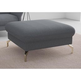 Sit & More sit&more Hocker &raquo;Fashion&laquo; inklusive Federkern, mit satinierten Nickelf&uuml;&szlig;en blau B/H/T: 89cm x 45cm x 89cm, Chenille,mit Federkern