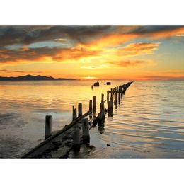 papermoon Fototapete &raquo;Great Salt Lake Sunset&laquo; glatt bunt Vlies B/L: 1,5m x 1,11m, Bahnen: 7 Stk.