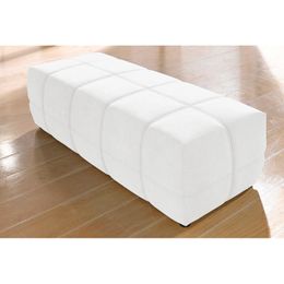 DOMO collection Hocker &raquo;BRANDON, komfortabel&laquo; gro&szlig;e Ausf&uuml;hrung passend zu "Brandon", auch in Cord wei&szlig; Kunstleder SOFTLUX ;Luxus-Microfaser in 