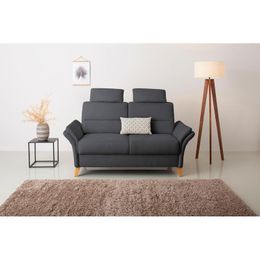 OTTO home 2-Sitzer &raquo;Westerland&laquo; Federkern-Polsterung. wahlweise mit Armlehnfunktion grau 100% Polyester B/H/T: 166cm x 90cm x 89cm, Luxus-Microfaser 