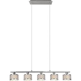 Trio Leuchten Pendelleuchte &raquo;KAPRUN, H&auml;ngelampe mit Stoffschirmen, exkl E14, max 28W&laquo; E14 1 Stk. warmwei&szlig; - kaltwei&szlig; H&ouml;he einstellbar bis max 150 cm, 