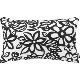 HOCK Dekokissen &raquo;Paloma&laquo; Kissenh&uuml;lle mit F&uuml;llung, 1 St&uuml;ck, in Blumen-Optik schwarz Polyacryl B/L: 30cm x 50cm, 1 Stk.