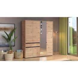 Home Affaire Kleiderschrank &raquo;Corbett, grifflose Optik, FSC-zertifziert, Made in Europe&laquo; 138 oder 182,5cm breit, 211cm hoch und 54,5cm tief, mit 
