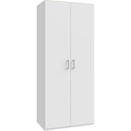 FORTE Kleiderschrank Dreht&uuml;renschrank, Stauraum, Zubeh&ouml;r optional bestellbar wei&szlig; Holzwerkstoff wei&szlig;, B/H/T: 88,9cm x 210,5cm x 54,2cm