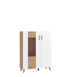 Home Affaire Highboard braun Glas, Holzwerkstoff, MDF B/H/T: 96cm x 125,5cm x 35cm, AH 2K VS1, 2 Stk.